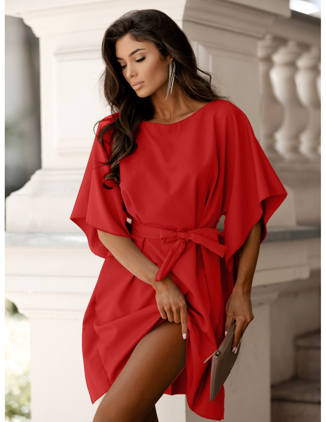 WP Kobieca sukienka nietoperz - czerwona - sklep magmac.pl - Sklep ...