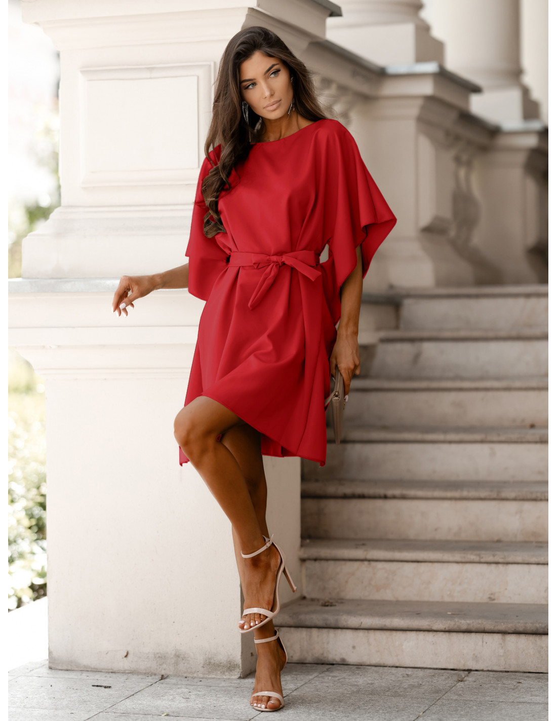 WP Kobieca sukienka nietoperz - czerwona - sklep magmac.pl - Sklep ...